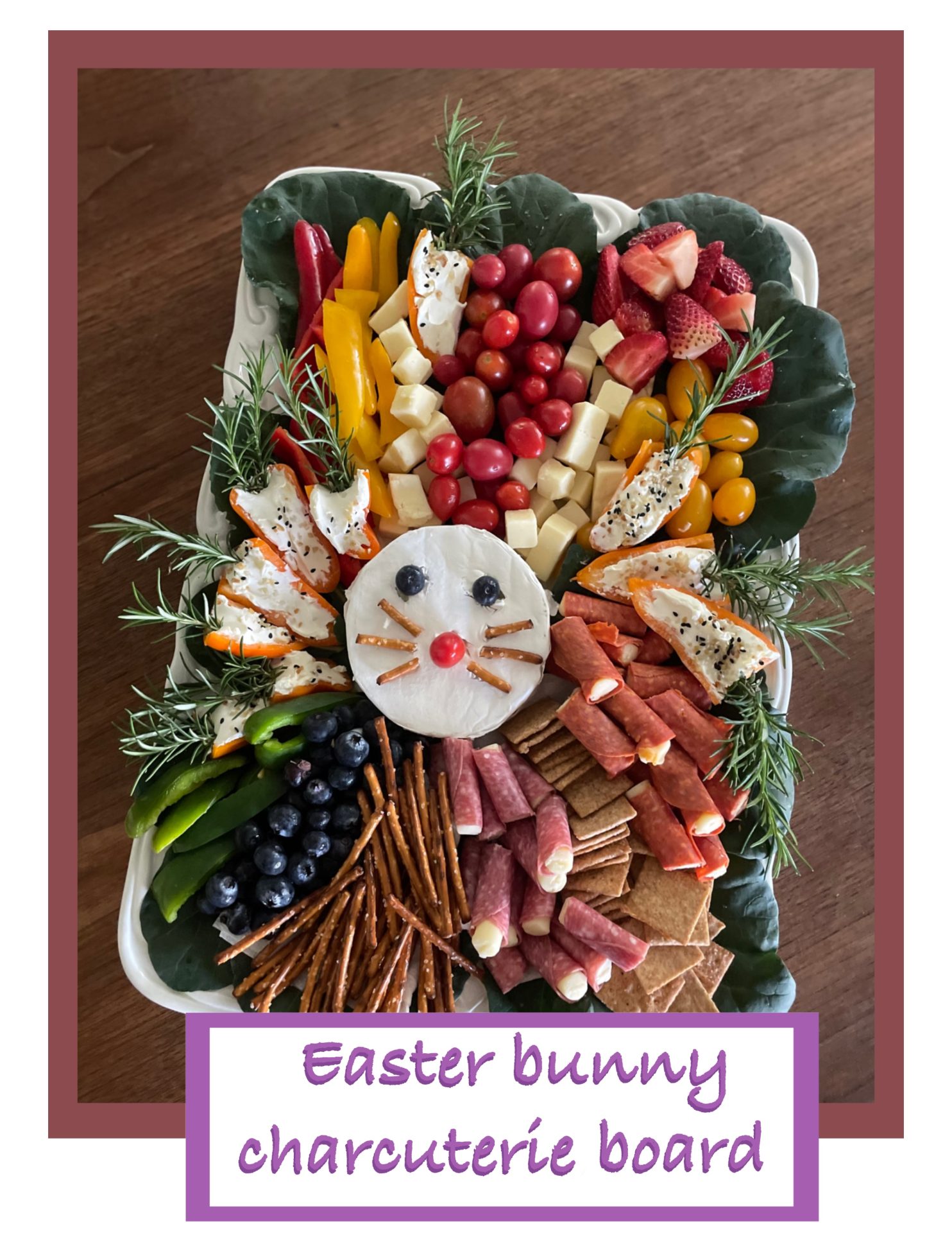 Easter Bunny Shaped Charcuterie Board