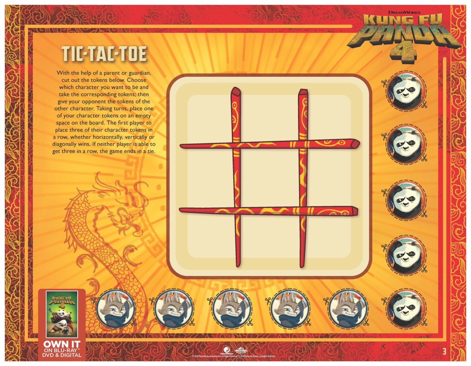 Kung Fu Panda Coloring and printable activity sheets