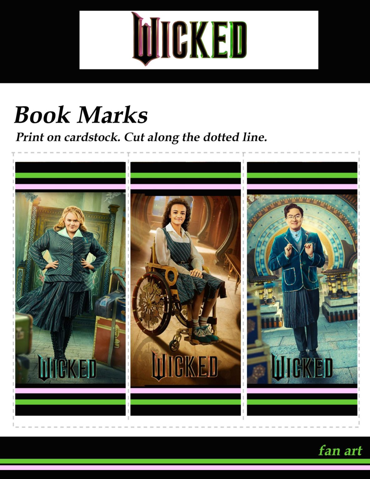 Wicked Movie Activity Sheets
