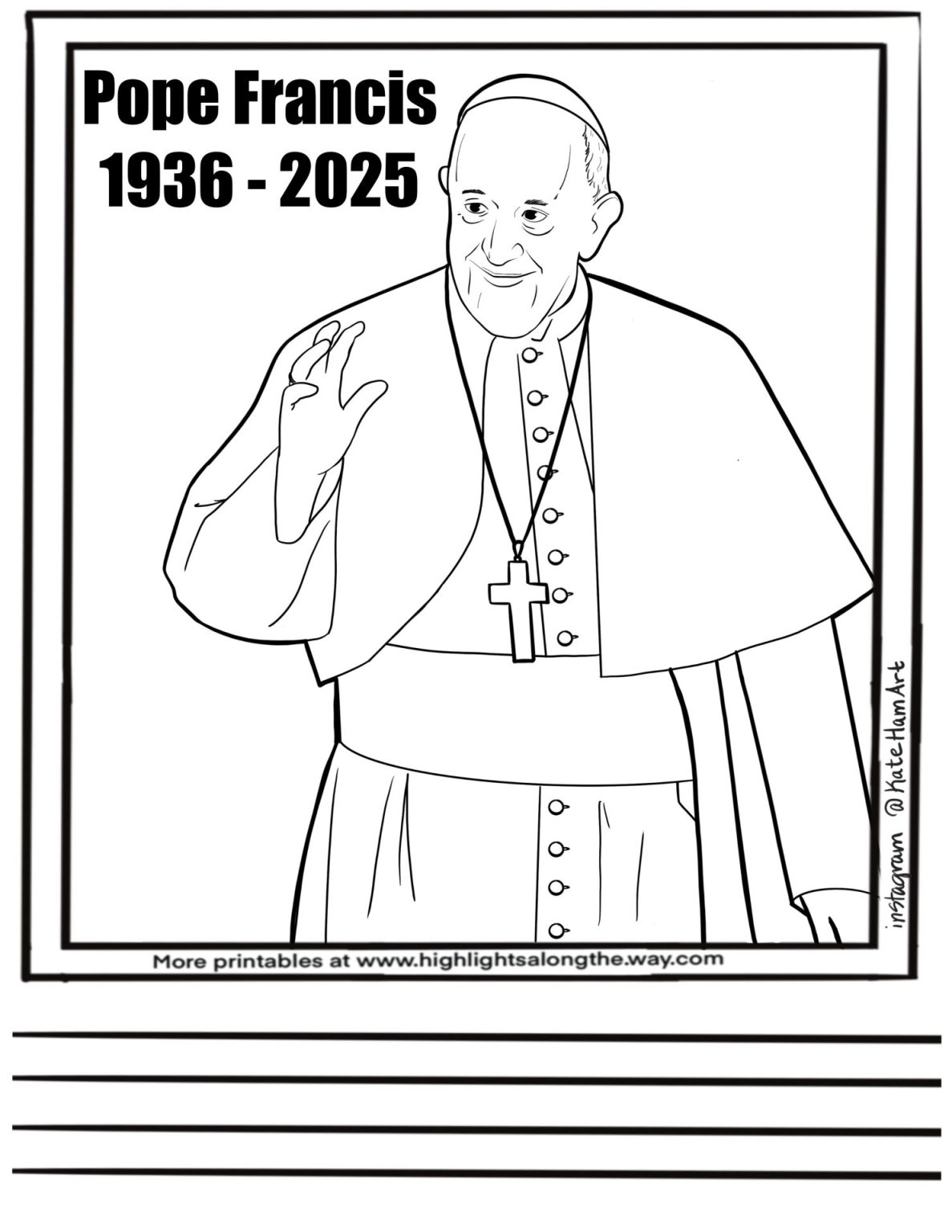 Pope Francis Coloring Page