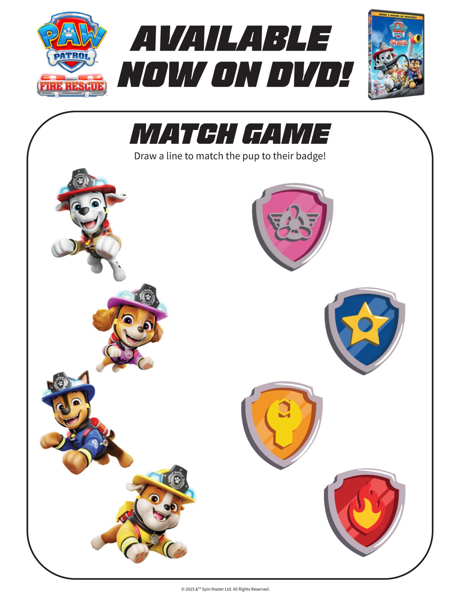 Paw Patrol Activity Sheets Printables