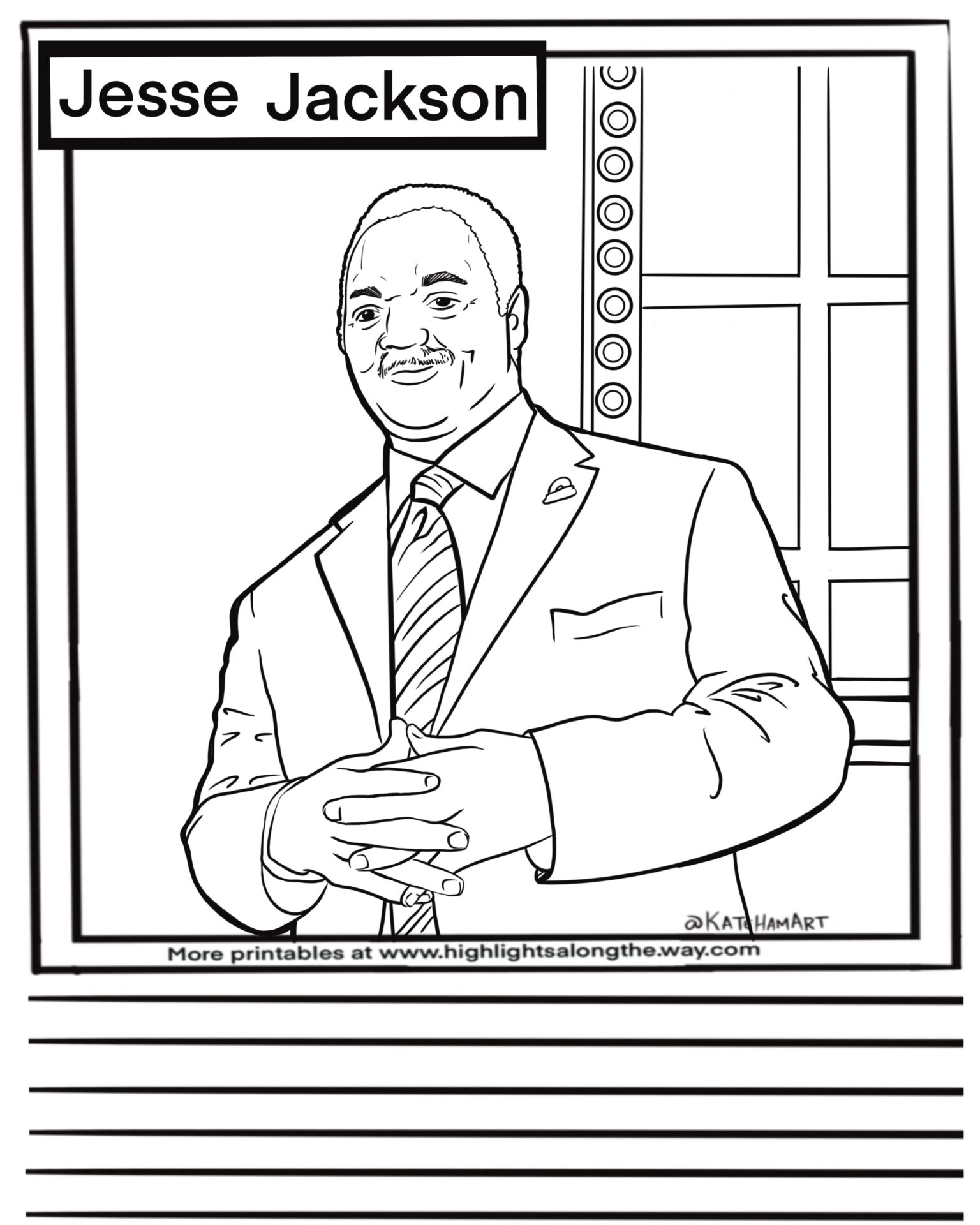 Bessie Coleman Coloring Page
